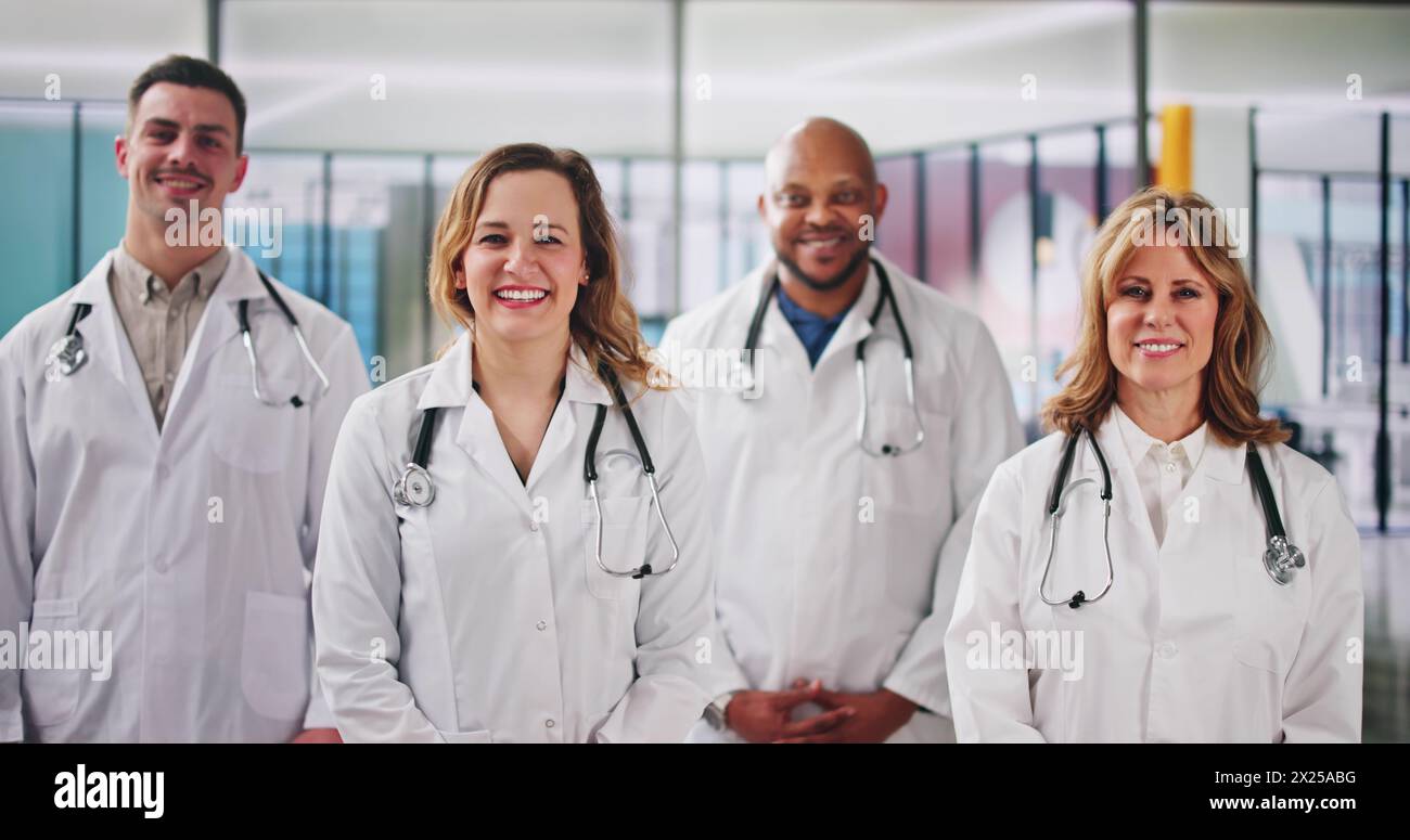 Diverse Group Of Doctors And Medical Nurses Stock Photo - Alamy