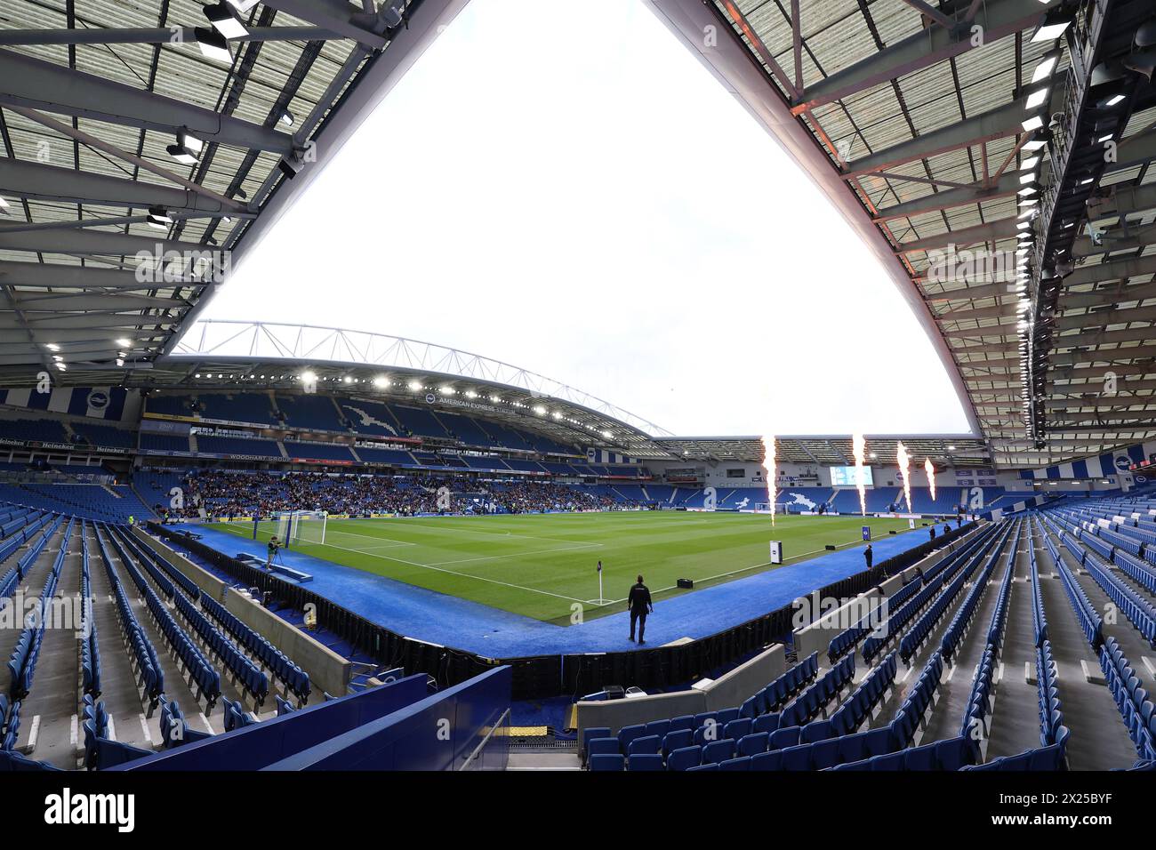 Brighton, UK 19th April, 2024 : General view of the stadium before the ...