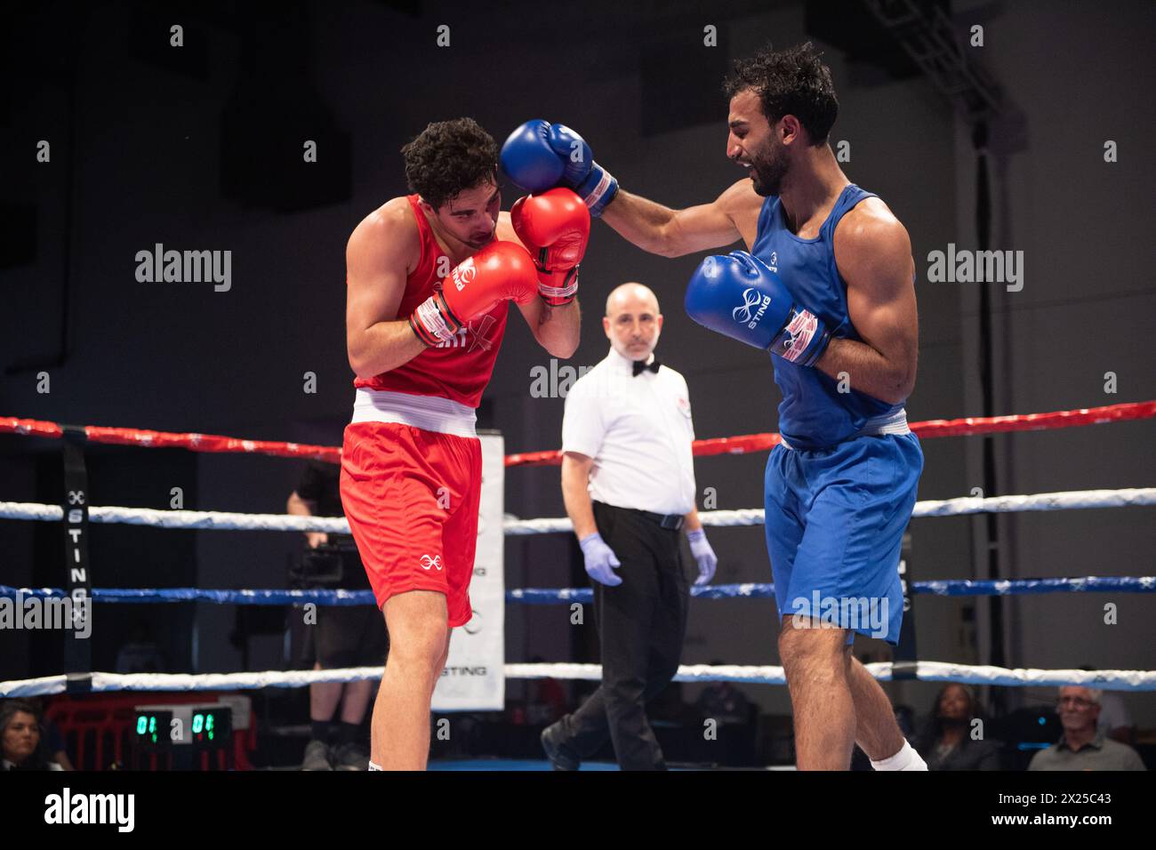 Pueblo, Colorado, USA. 19th Apr, 2024. Niklai Terteryan of Denmark(Red ...