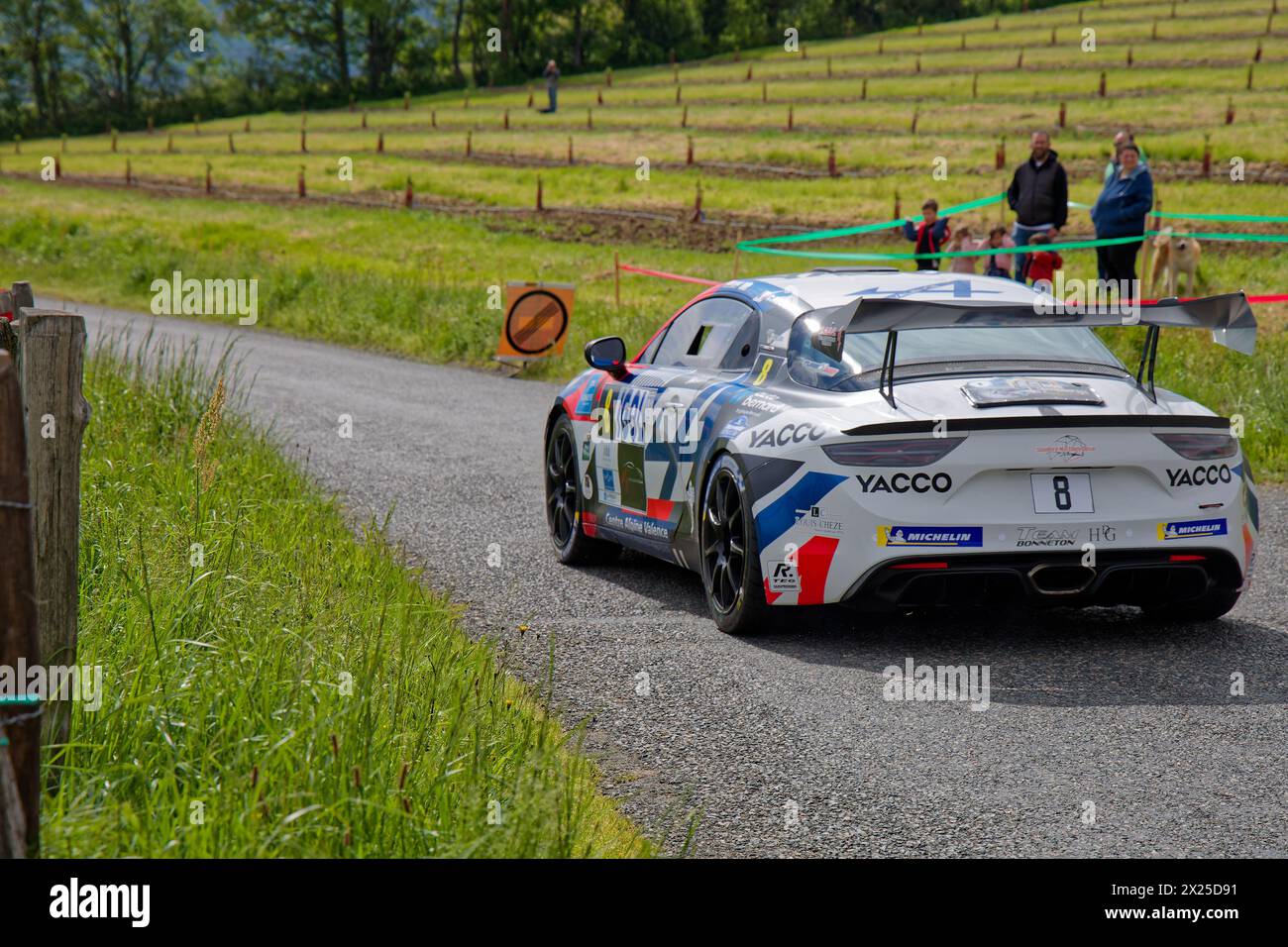 BIBOST, FRANCE, April 18, 2024 : On the roads of the rally. The ...