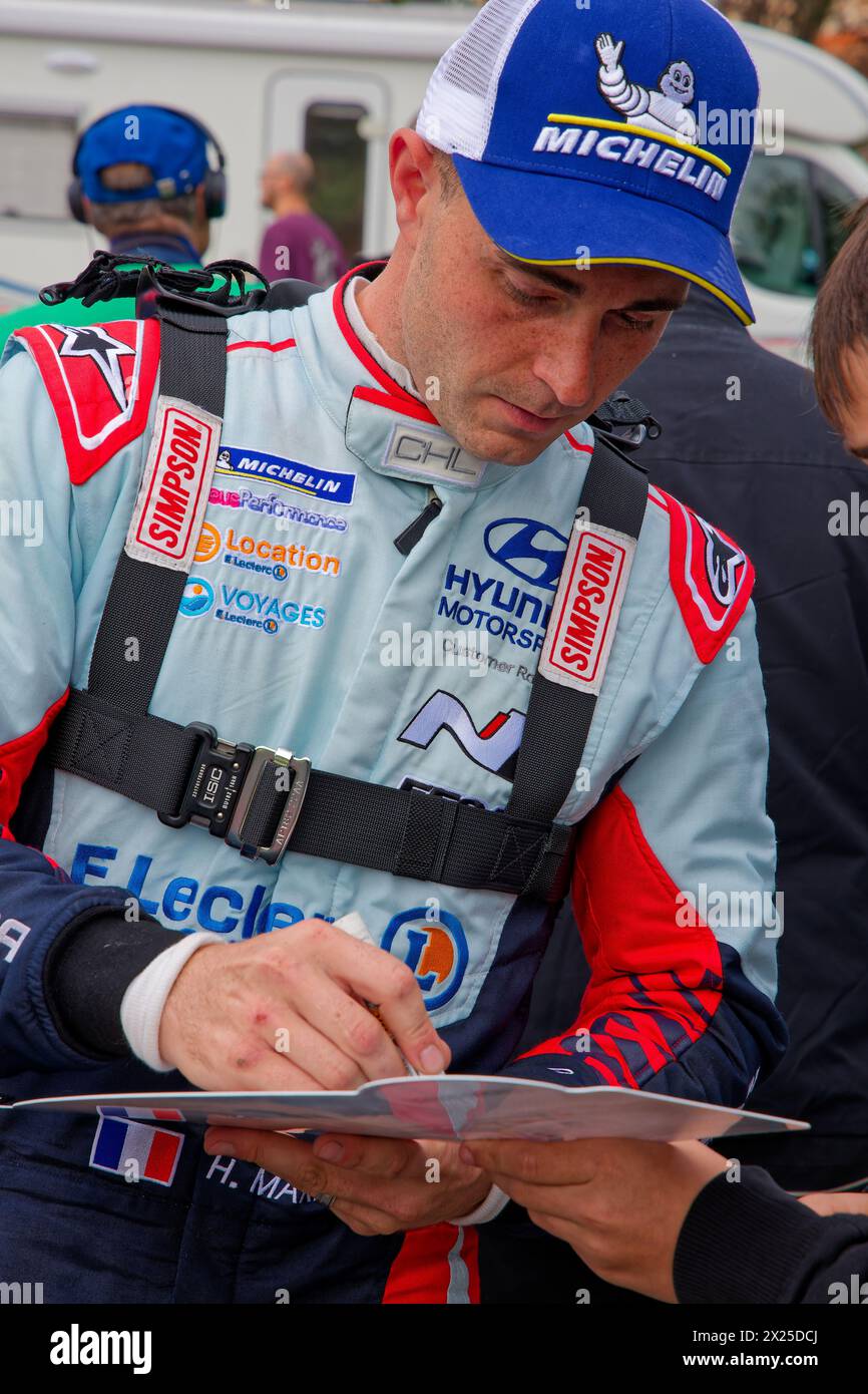 ST-ROMAIN, FRANCE, April 18, 2024 : Drivers sign autographs at the ...