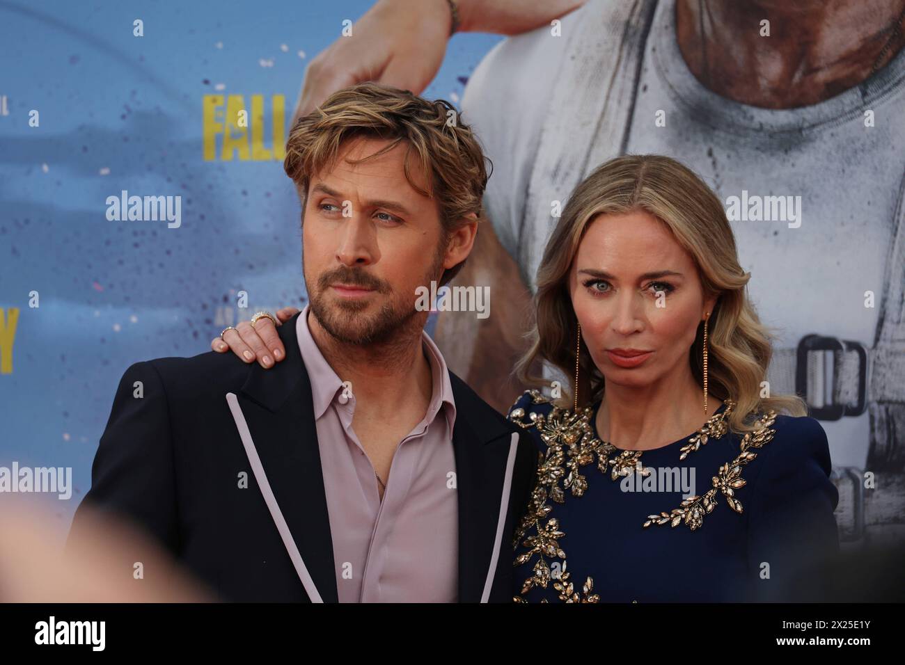 v.l. Ryan Gosling mit Emily Blunt auf der Europa-Filmpremiere Fall Guy ...