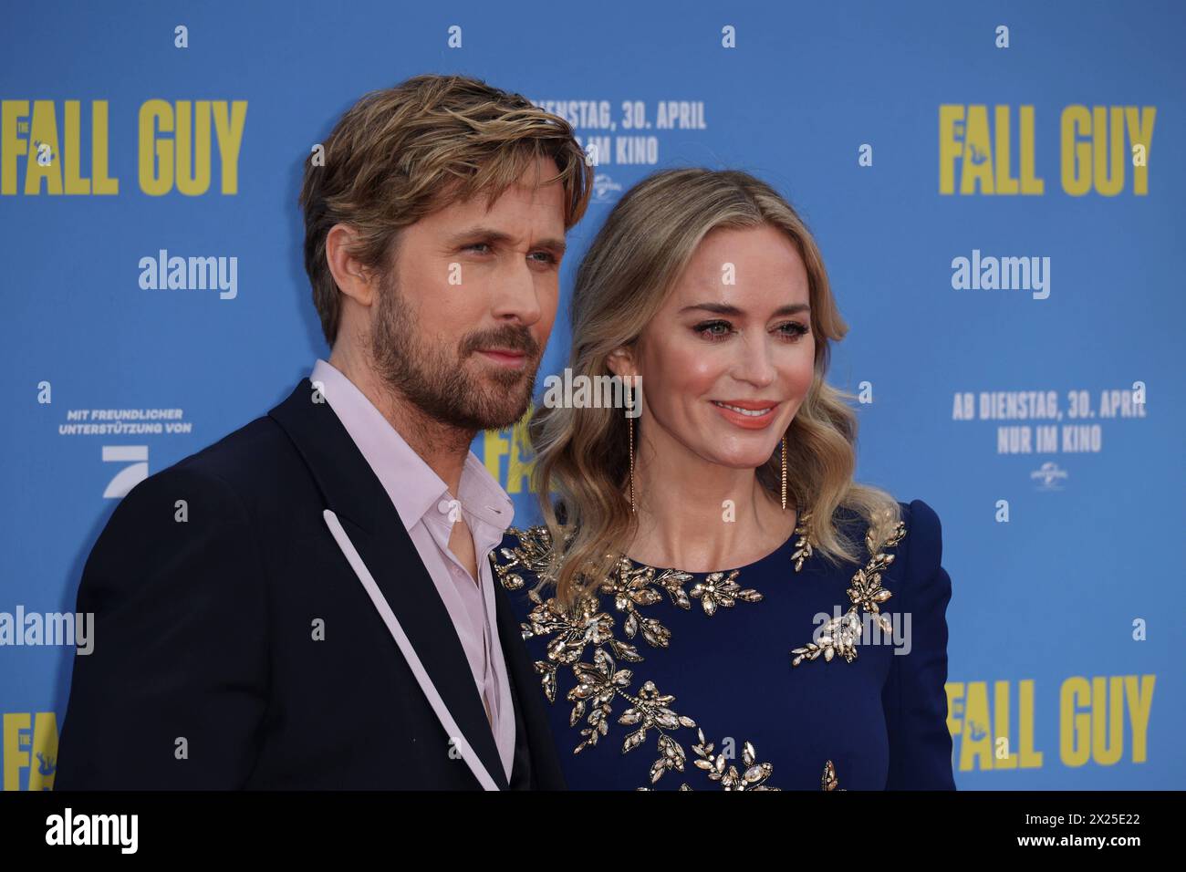v.l. Ryan Gosling mit Emily Blunt auf der Europa-Filmpremiere Fall Guy ...