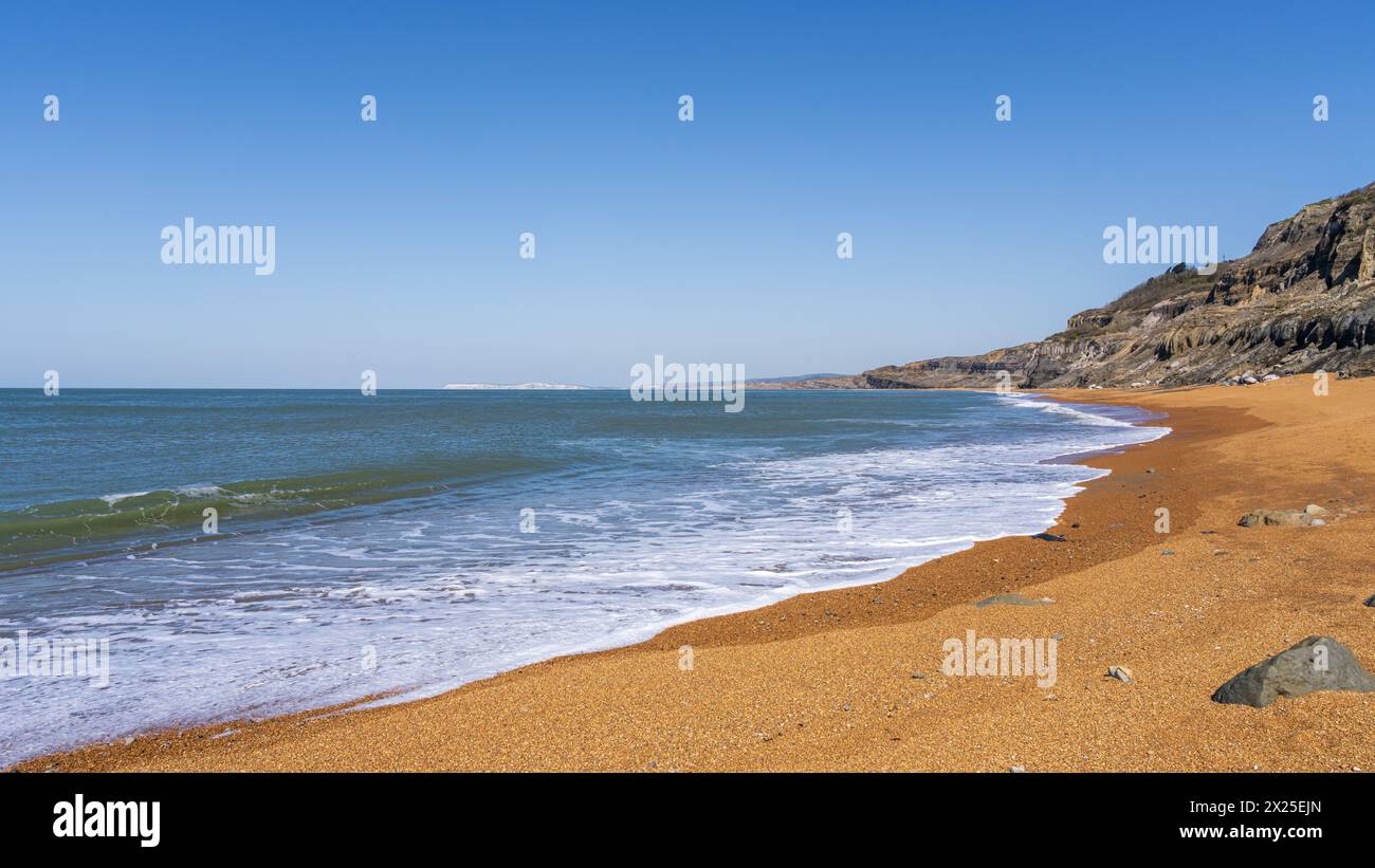 Evening on the Channel Coast near Chale Bay on the Isle of Wight ...