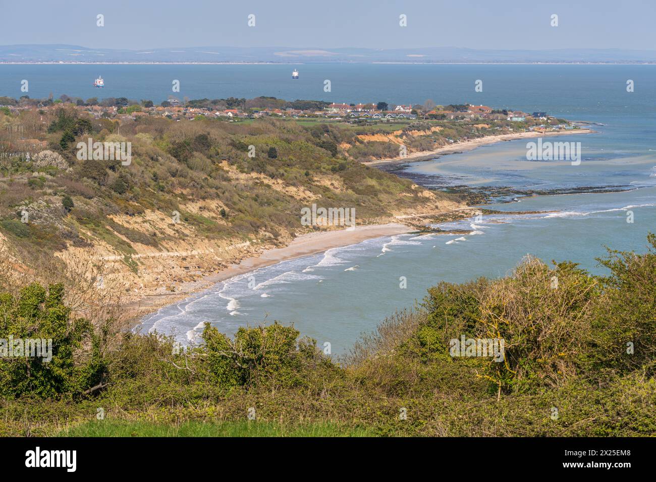 Evening on the Channel Coast near Culver Down on the Isle of Wight ...