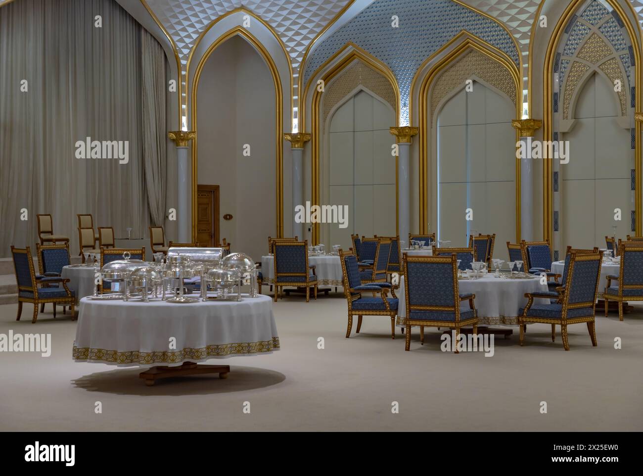 A picture of the Presidential Banquet Room of Qasr Al Watan Stock Photo ...