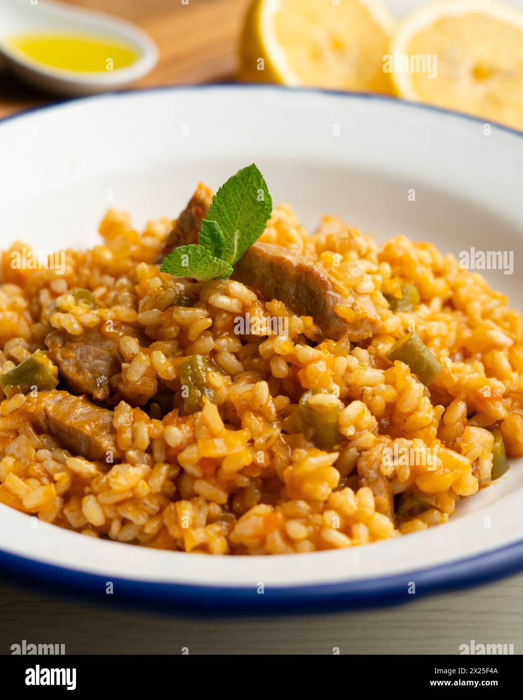 Top view plate spanish hi-res stock photography and images - Alamy