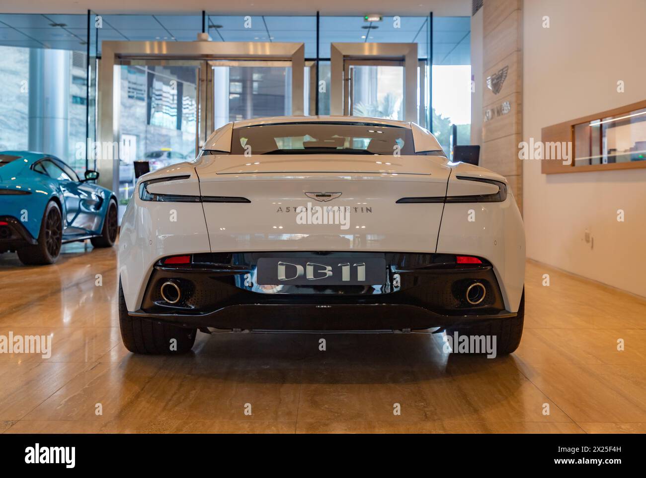 A picture of a white Aston Martin DB11 Stock Photo - Alamy