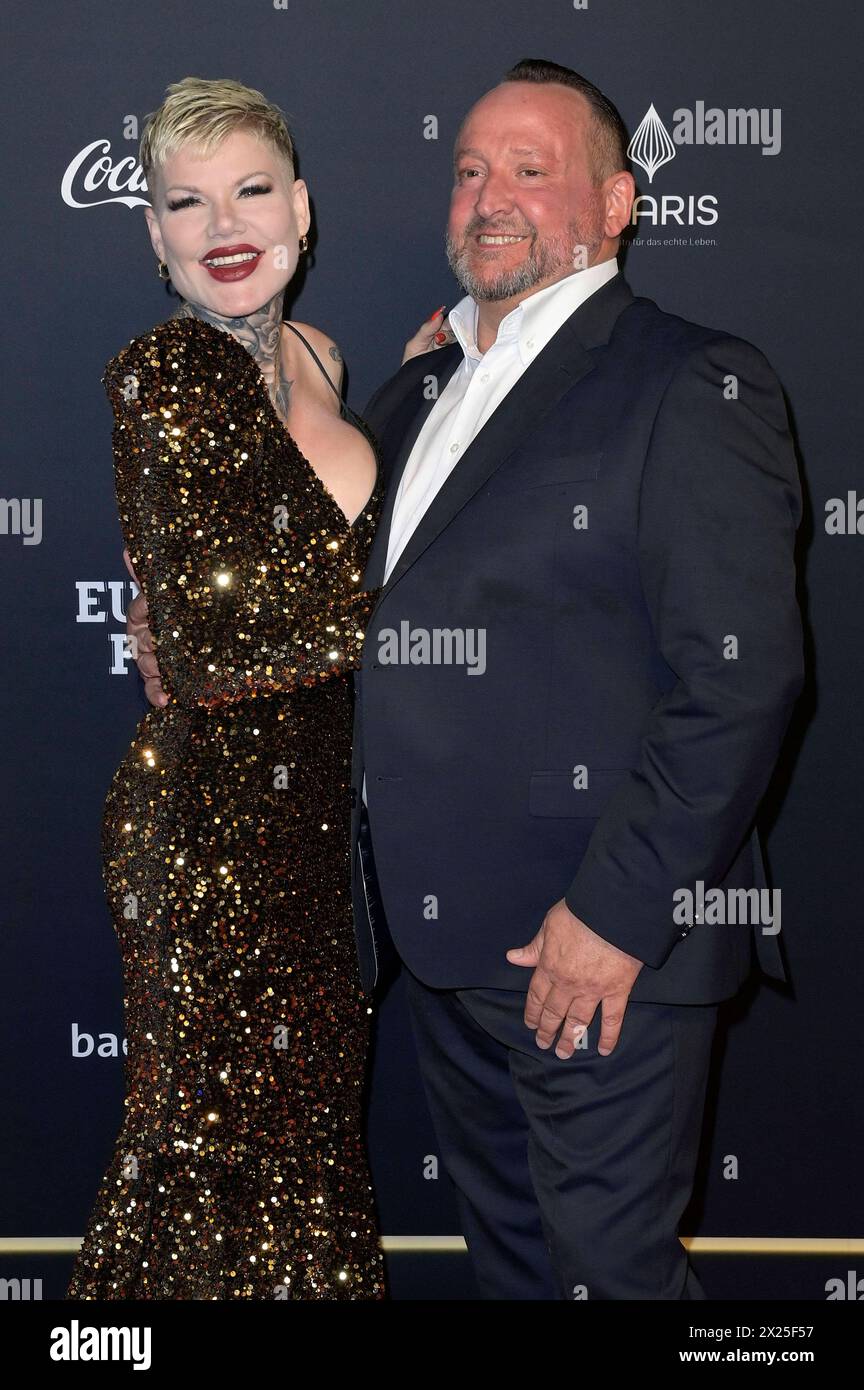 Melanie Müller mit Freund Andreas Kunz bei der Verleihung des 24. Radio Regenbogen Award 2024 in ...