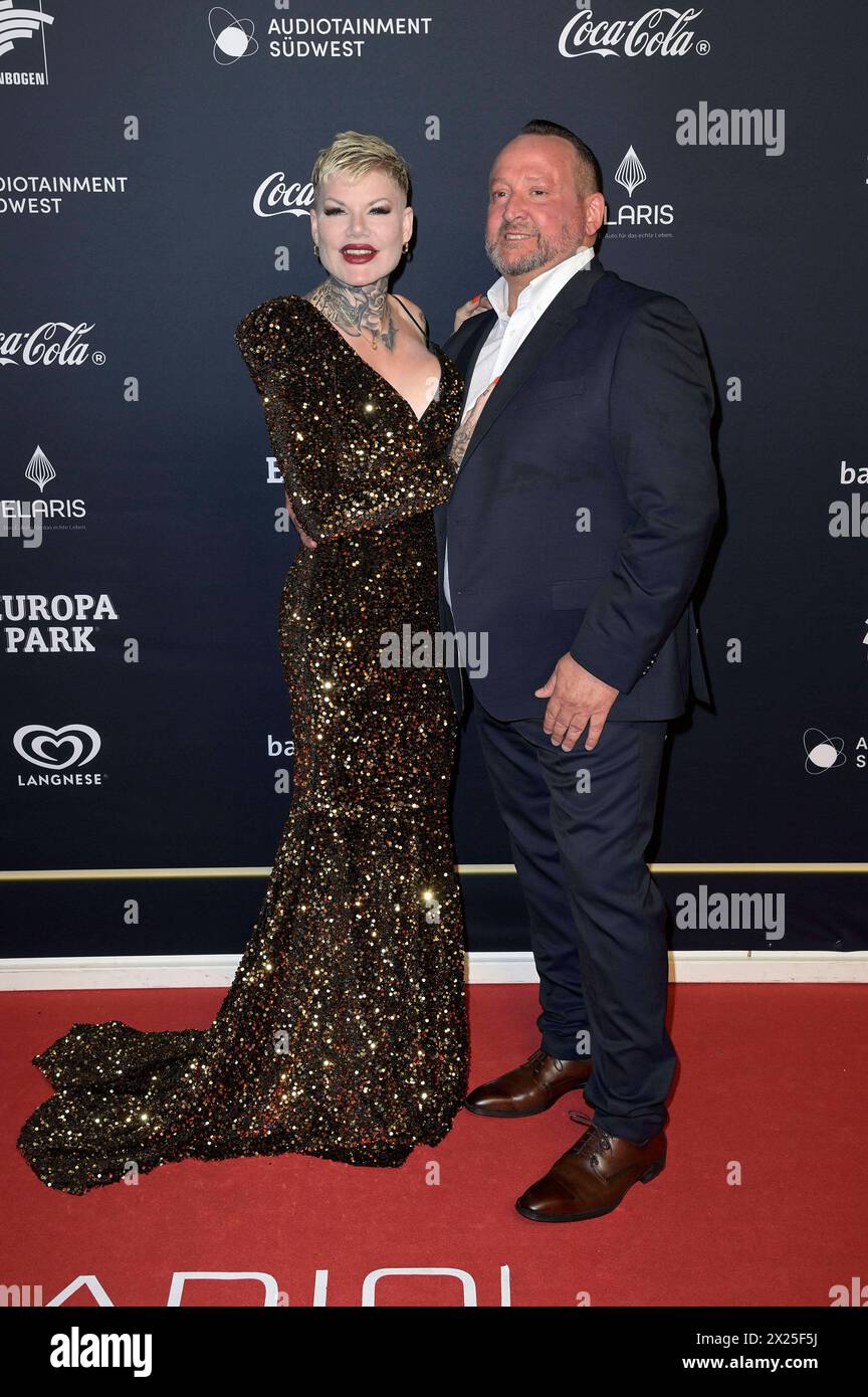 Melanie Müller mit Freund Andreas Kunz bei der Verleihung des 24. Radio Regenbogen Award 2024 in ...