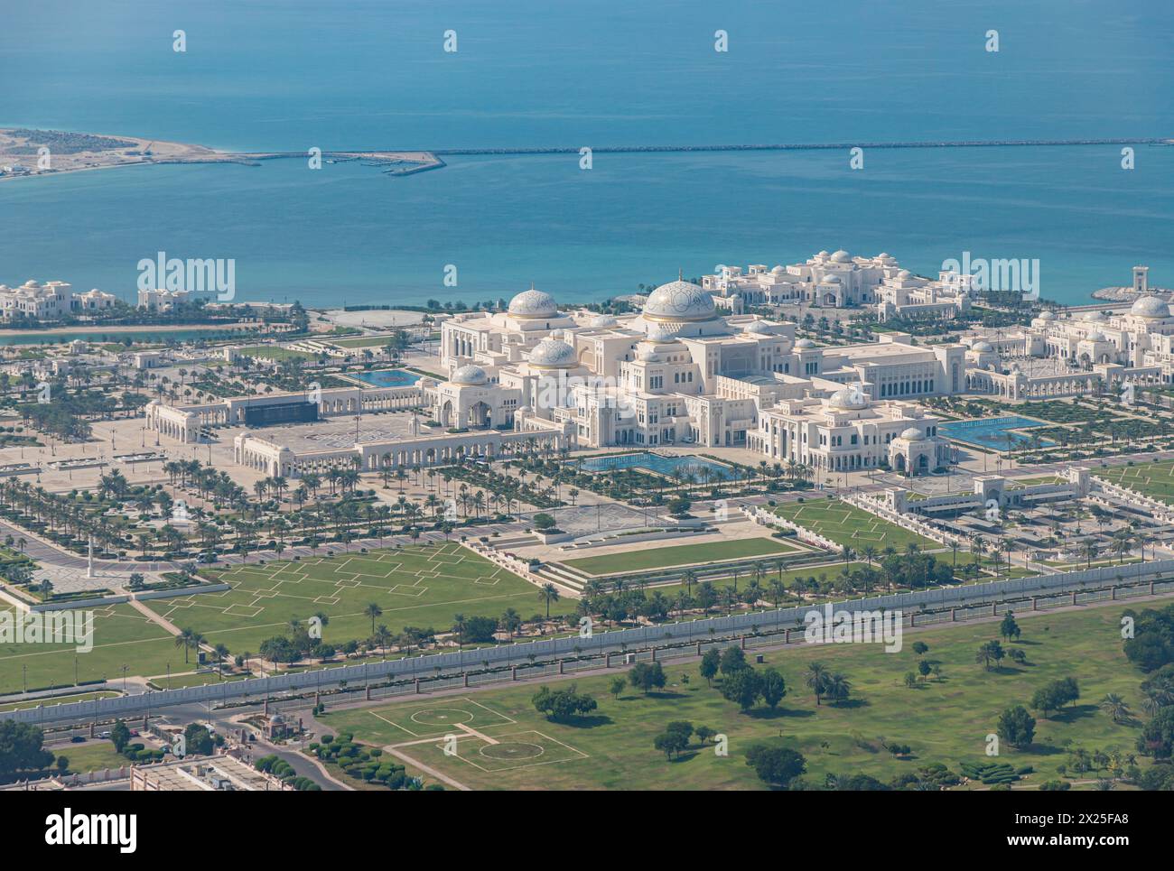 A picture of the Qasr Al Watan presidential palace complex as seen from ...