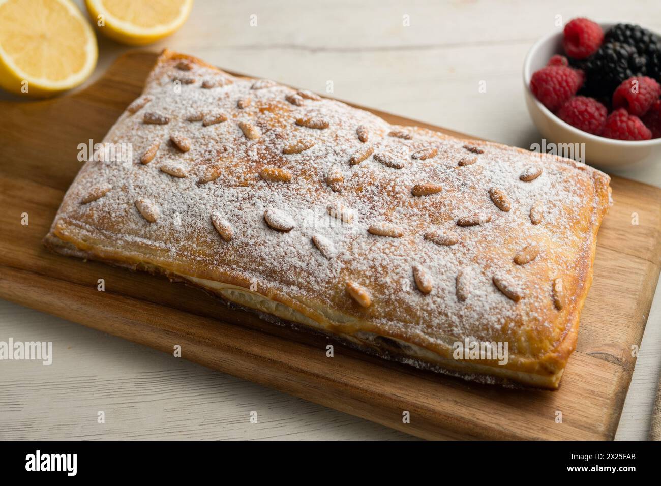 Chocolate San Juan Coca. Traditional San Juan cake to celebrate the ...