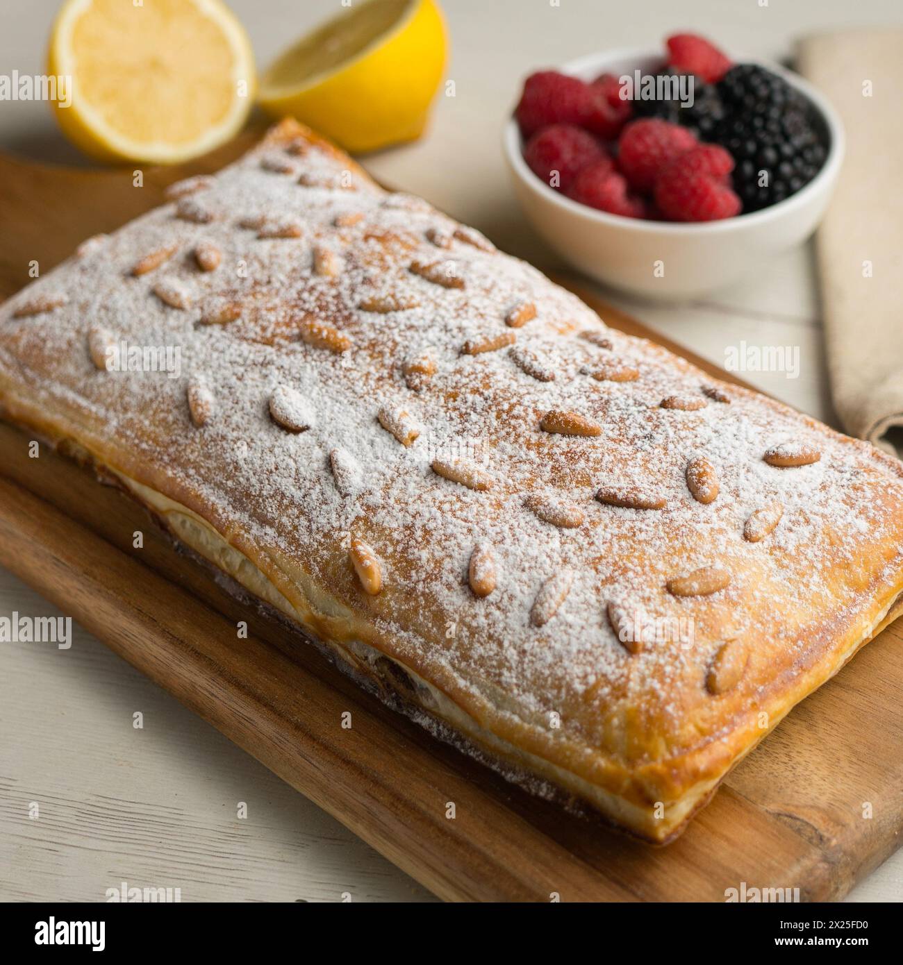 Chocolate San Juan Coca. Traditional San Juan cake to celebrate the ...