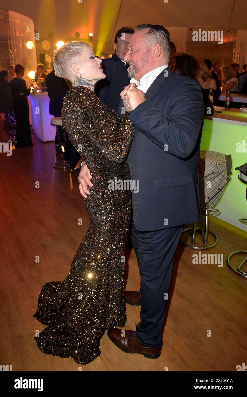 Melanie Müller mit Freund Andreas Kunz bei der Verleihung des 24. Radio ...