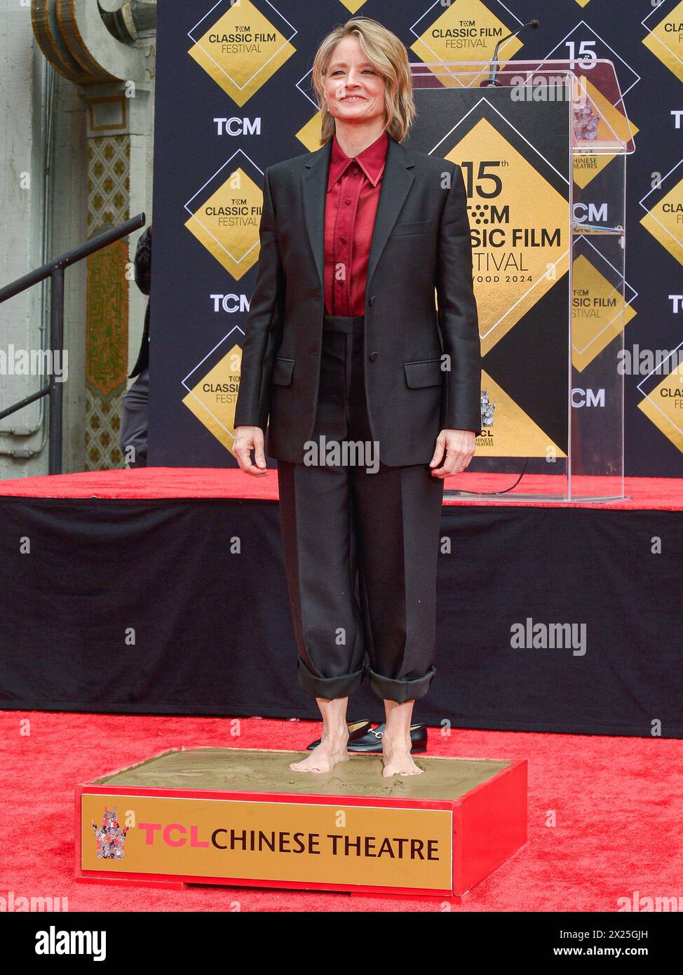 Jodie fosters handprint and footprints hi-res stock photography and ...