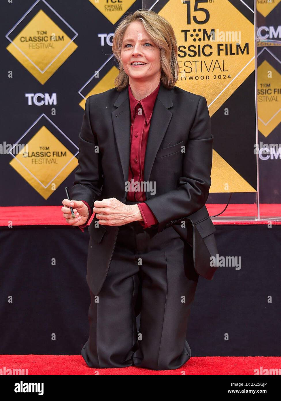 Jodie fosters handprint and footprints hi-res stock photography and ...