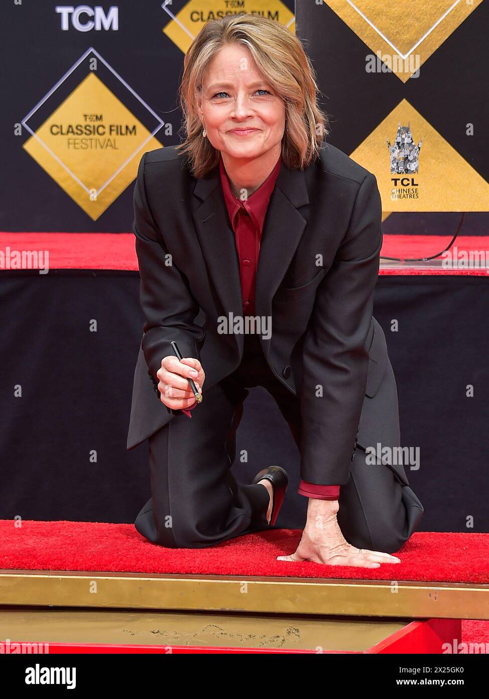 Jodie fosters handprint and footprints hi-res stock photography and ...
