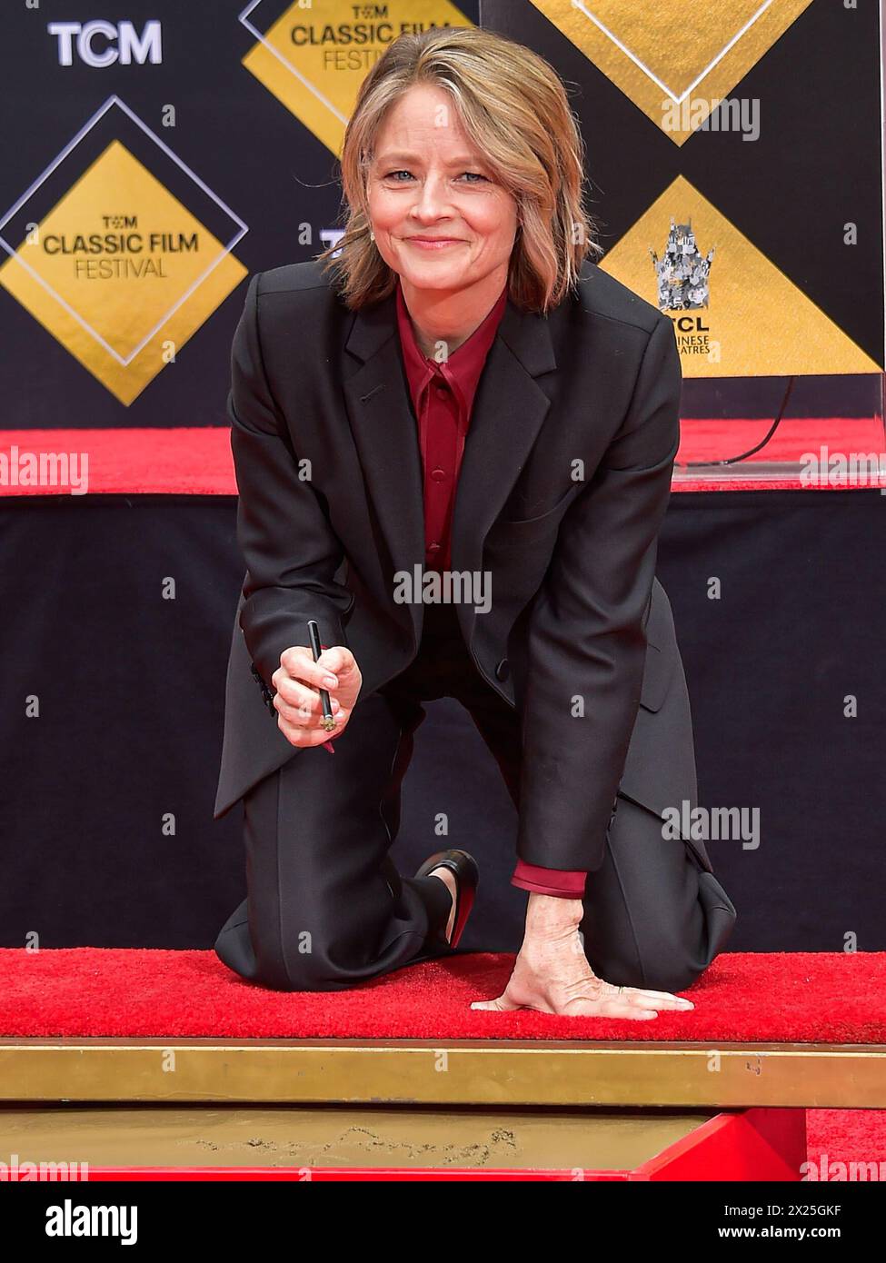 Jodie fosters handprint and footprints hi-res stock photography and ...
