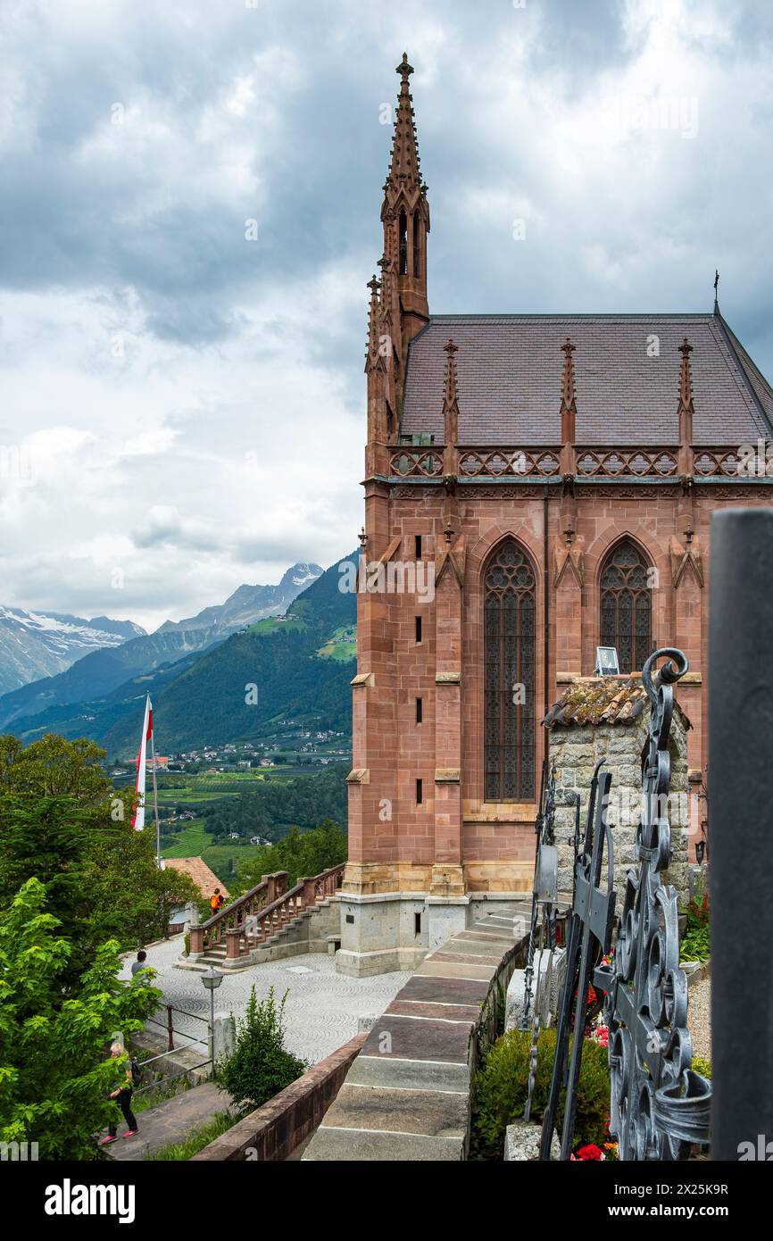 Picturesque churchyard and mausoleum of Archduke Johann on the church ...
