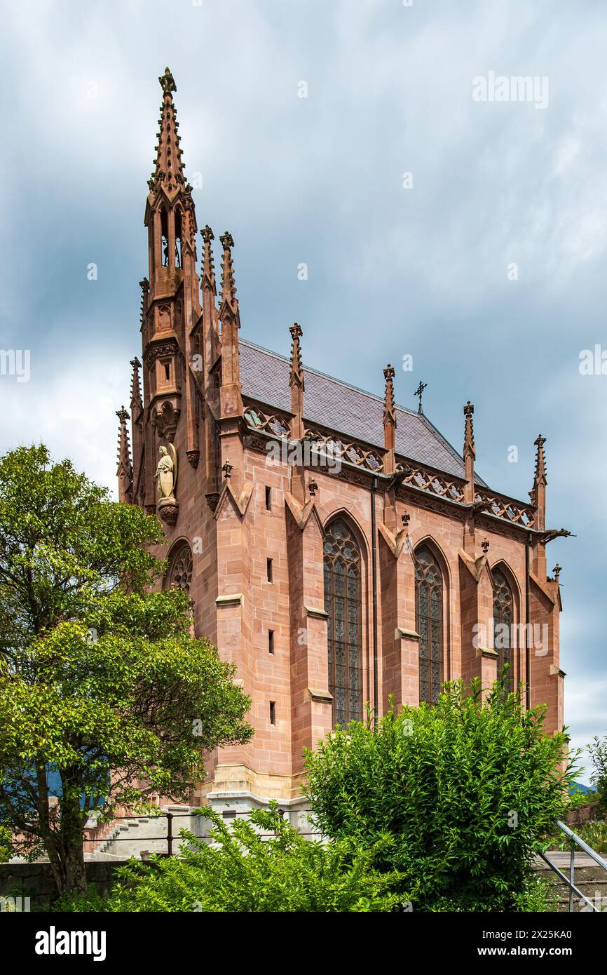 Picturesque churchyard and mausoleum of Archduke Johann on the church ...