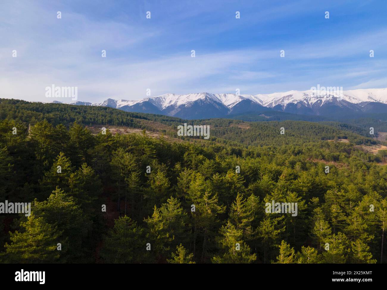 Uludag mountain in Bursa TURKEY distant aerial view with snowy peaks ...