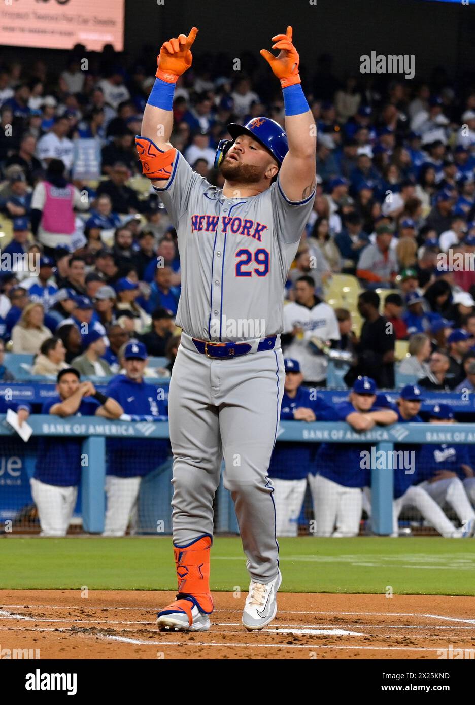 Los Angeles, United States. 19th Apr, 2024. New York Mets DH DJ Stewart ...