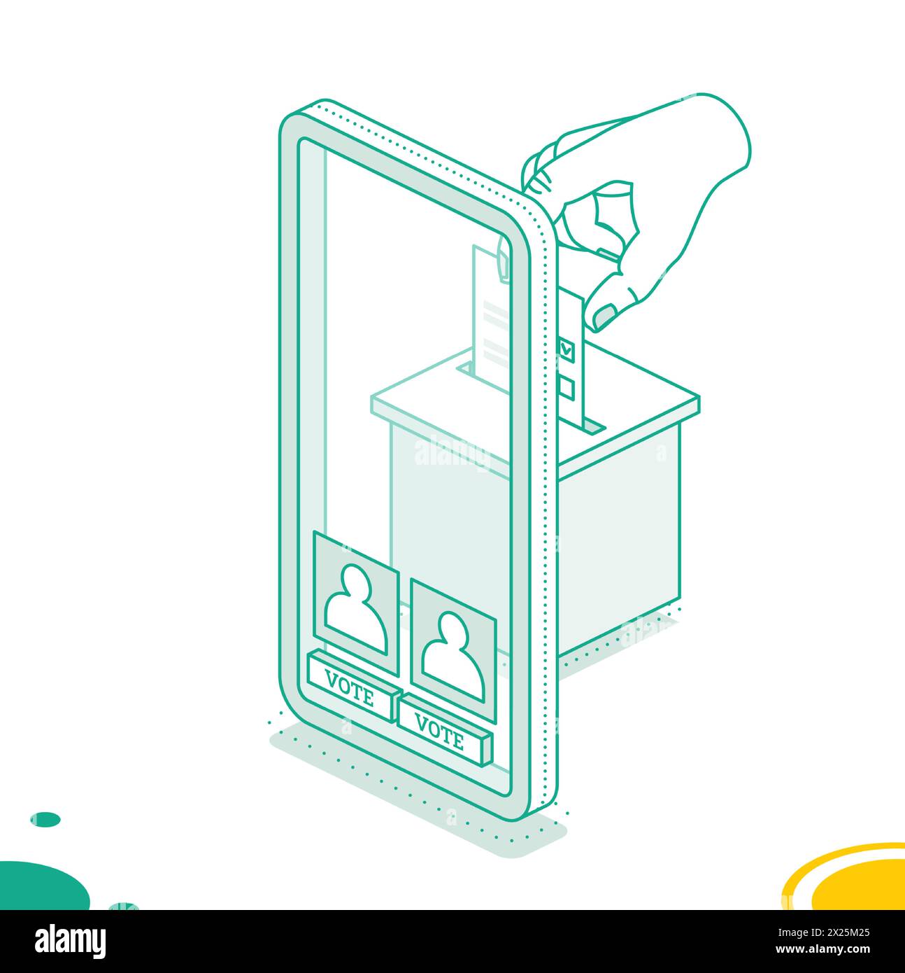 Isometric online voting and election concept using the smartphone ...