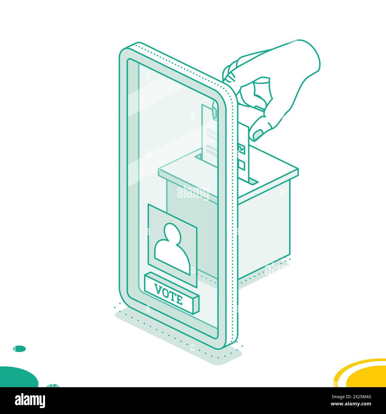 Isometric online voting and election concept using the smartphone ...