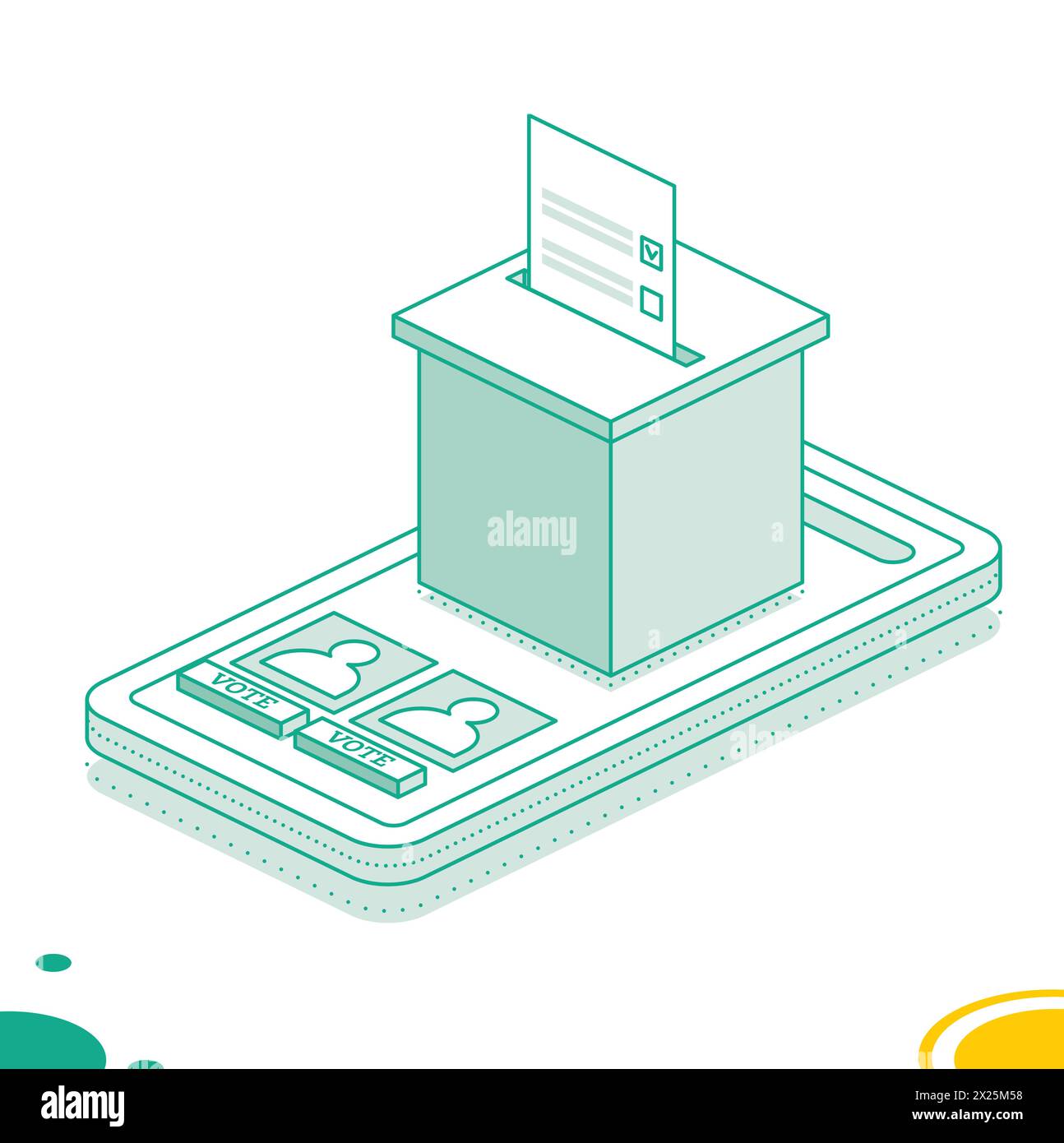 Isometric online voting and election concept using the smartphone ...