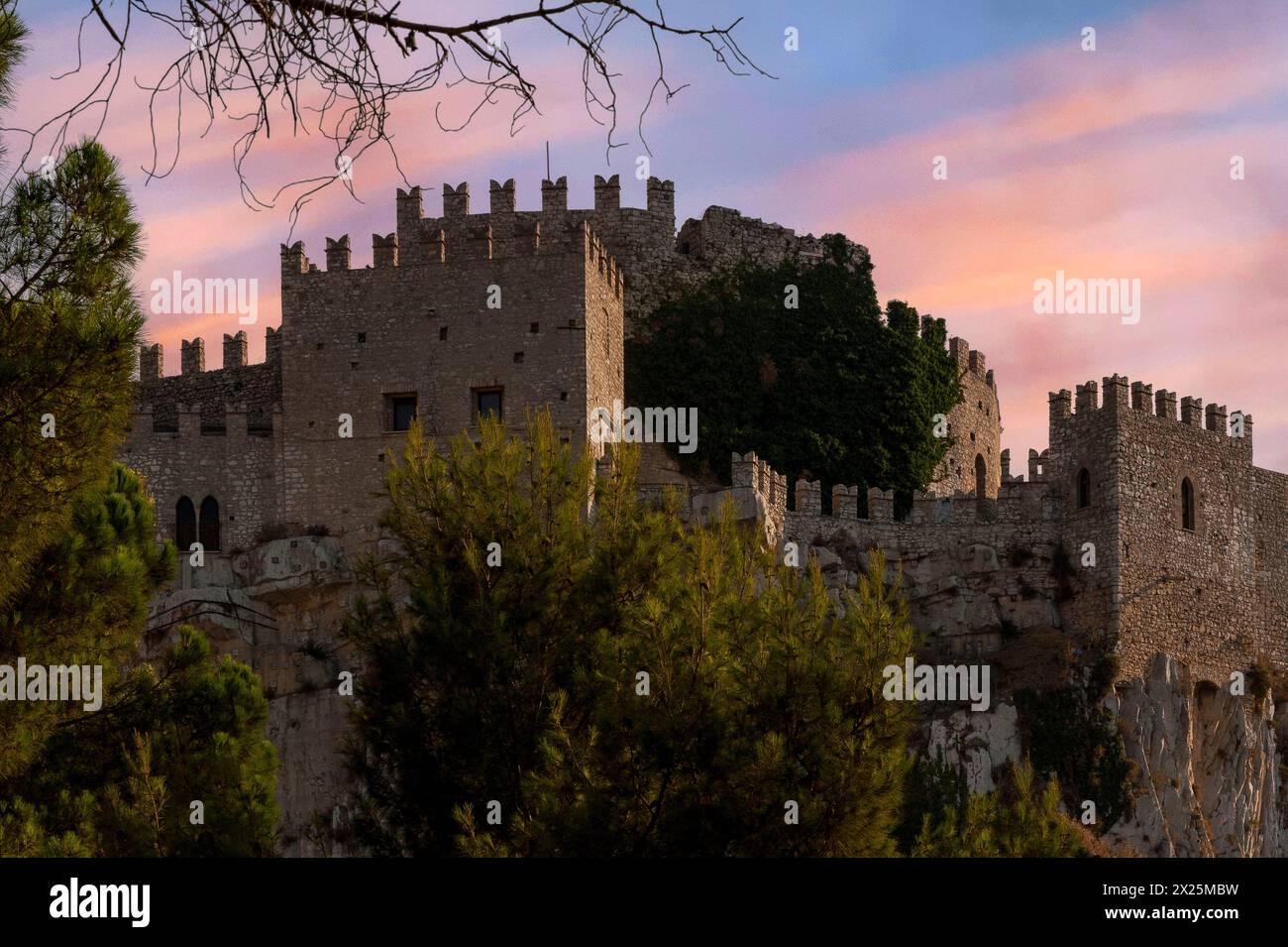 The Norman Castello di Caccamo or Caccamo Castle at Caccamo in Sicily ...