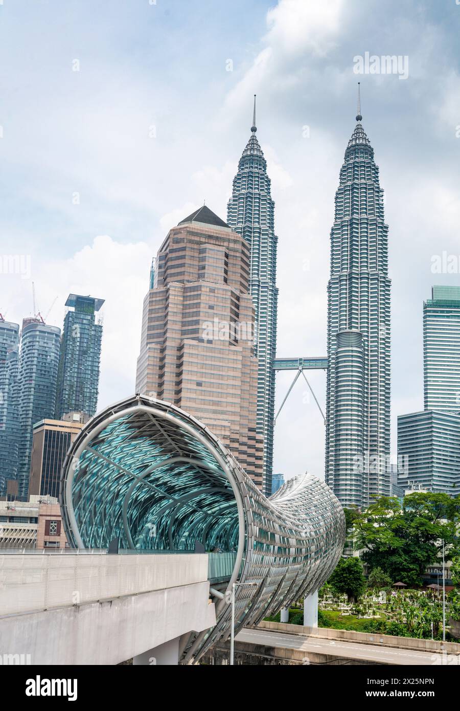 The exquisite modern covered bridge,opened in 2020,leading,from the ...