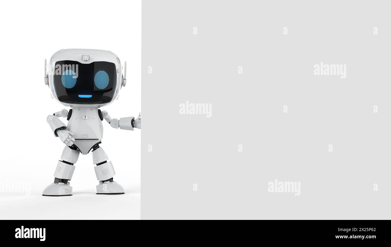 3d rendering cute and small artificial intelligence personal assistant ...