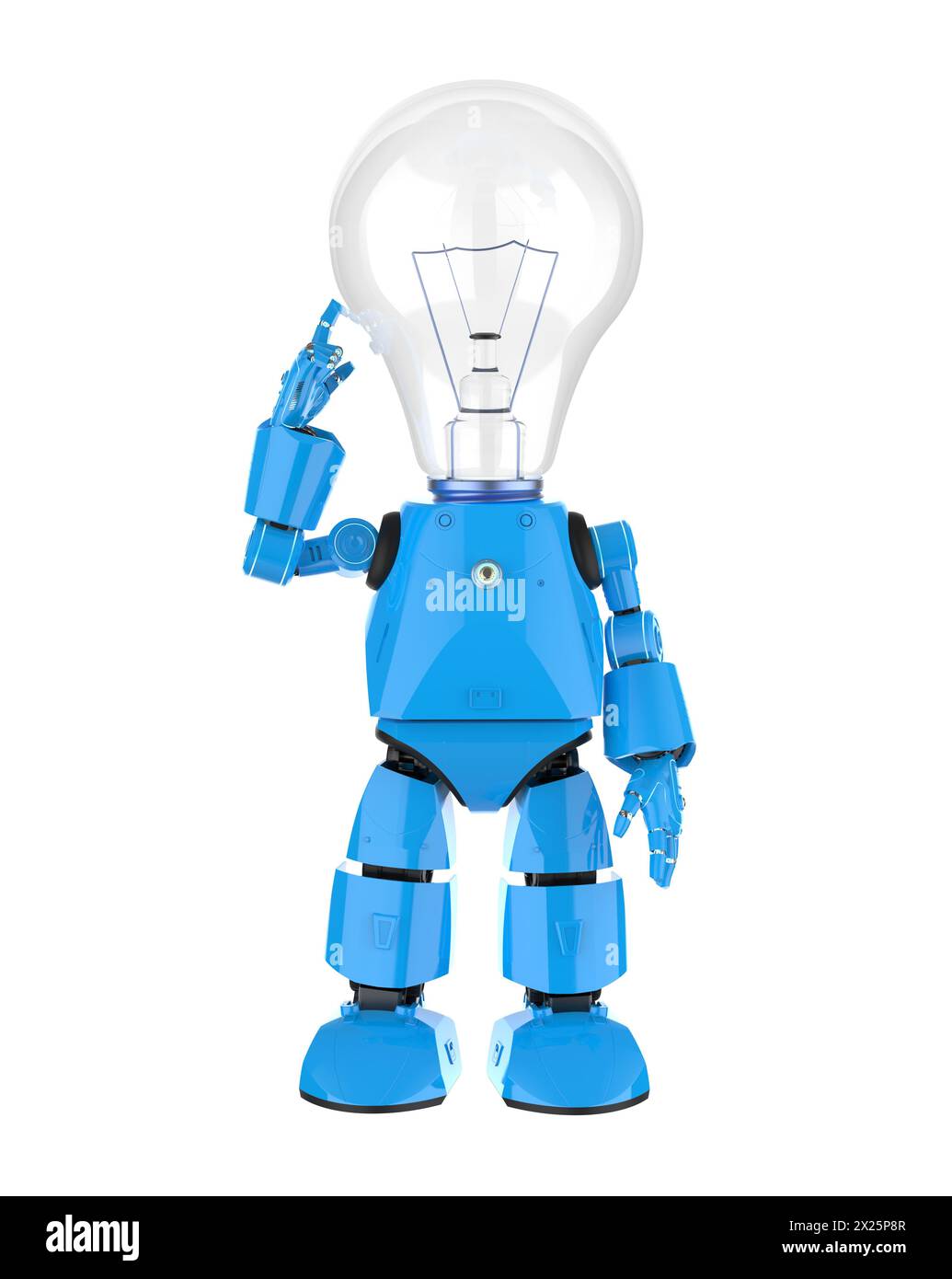 Creativity concept with 3d rendering personal assistant robot with ...