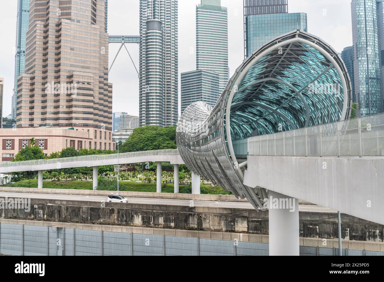 The exquisite modern covered bridge,opened in 2020,leading,from the ...