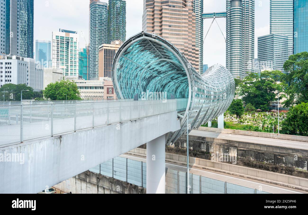 The exquisite modern covered bridge,opened in 2020,leading,from the ...