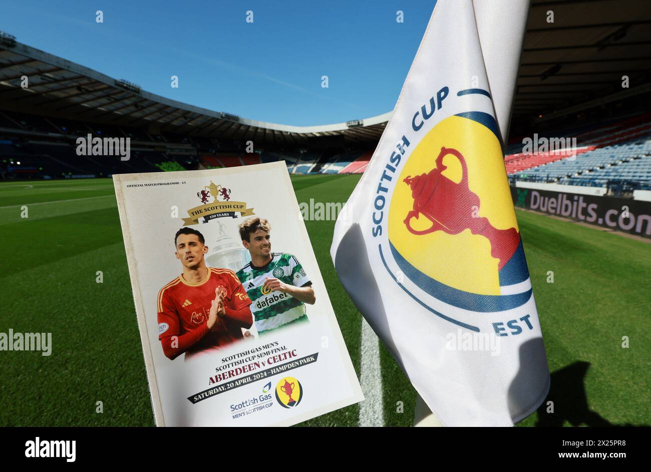 A general view of the match day programme ahead of the Scottish Gas ...