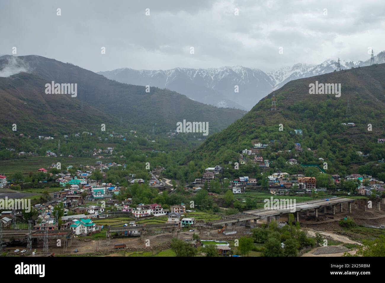 Ramban, India. 19th Apr, 2024. General view of residential houses on ...