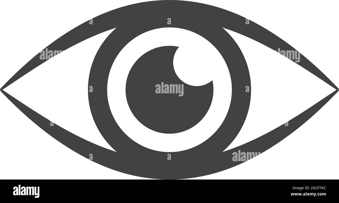 Human eye icon in flat style. Eyeball vector illustration on isolated ...