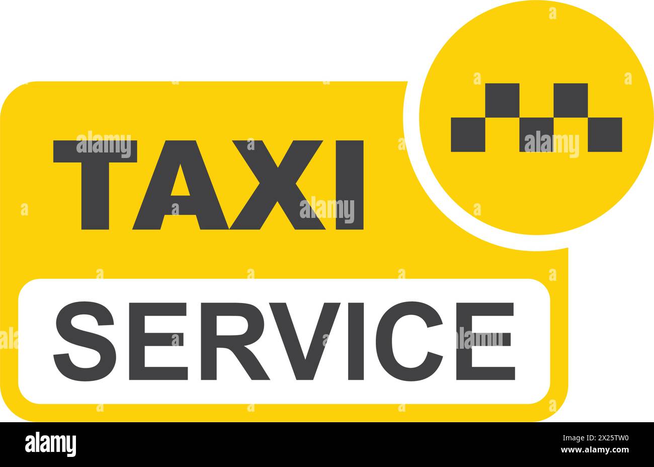 Taxi service icon in flat style. Cab vector illustration on isolated ...
