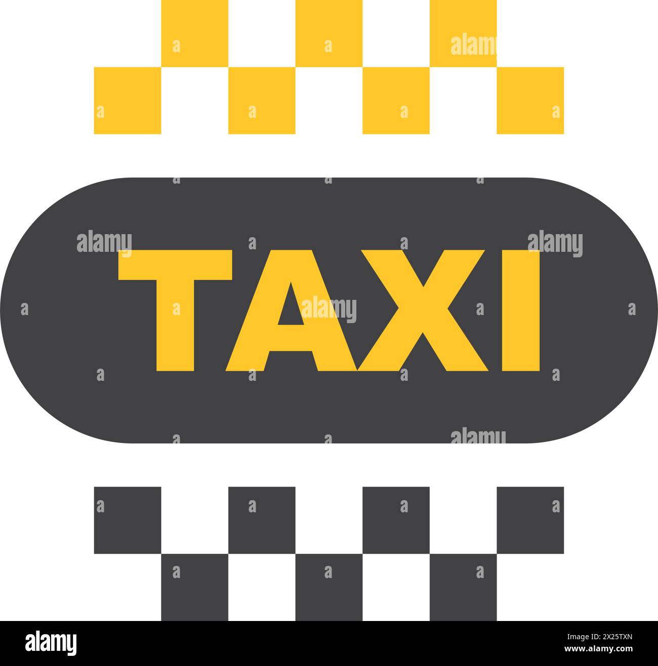 Taxi service icon in flat style. Cab vector illustration on isolated ...