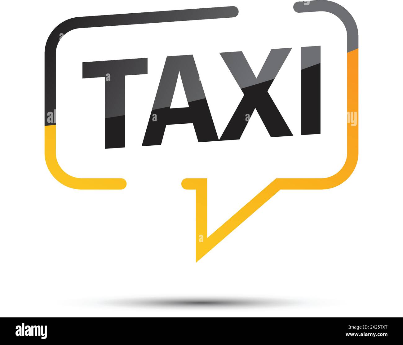 Taxi service icon in flat style. Cab vector illustration on isolated ...