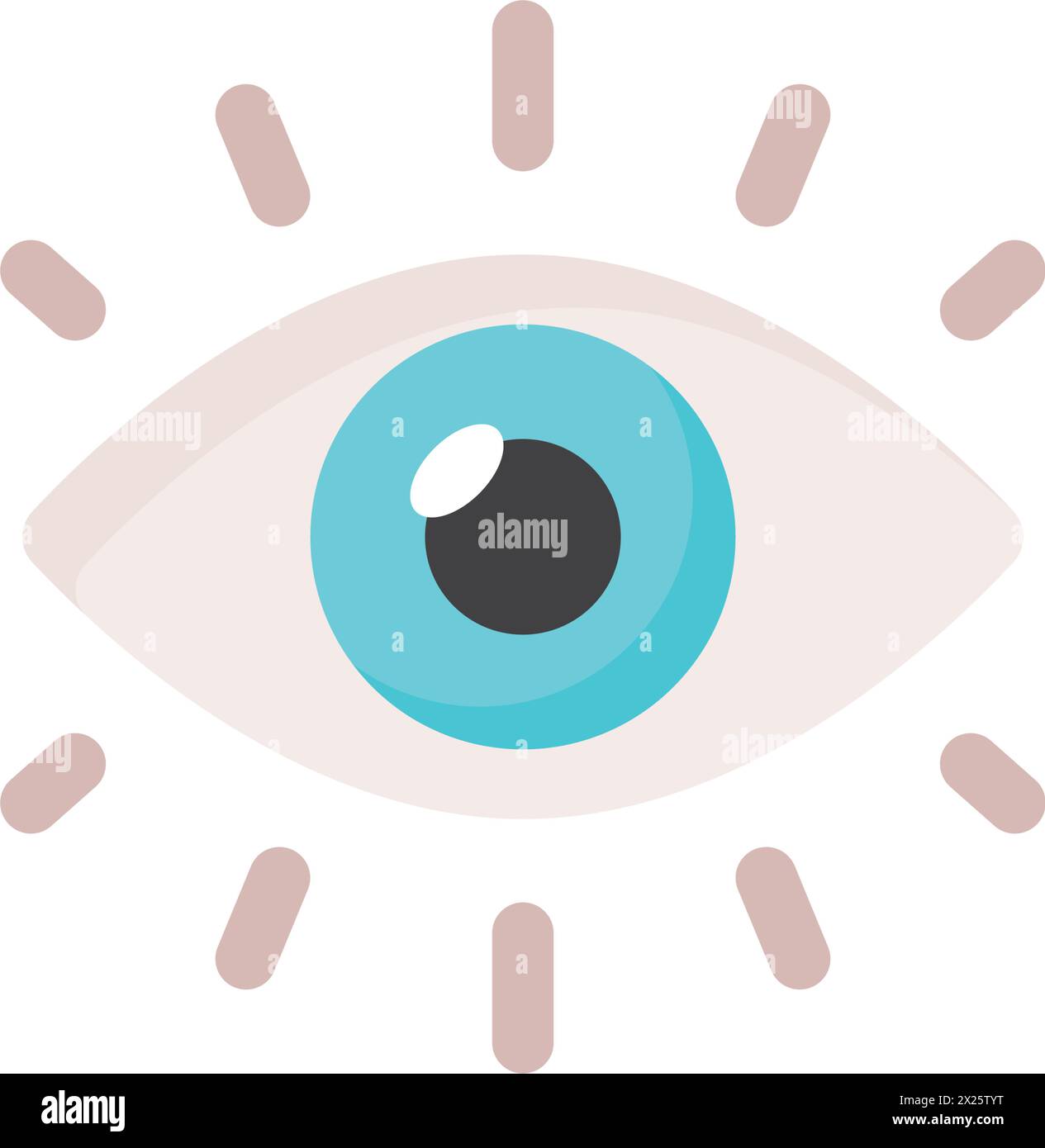 Human eye icon in flat style. Eyeball vector illustration on isolated ...