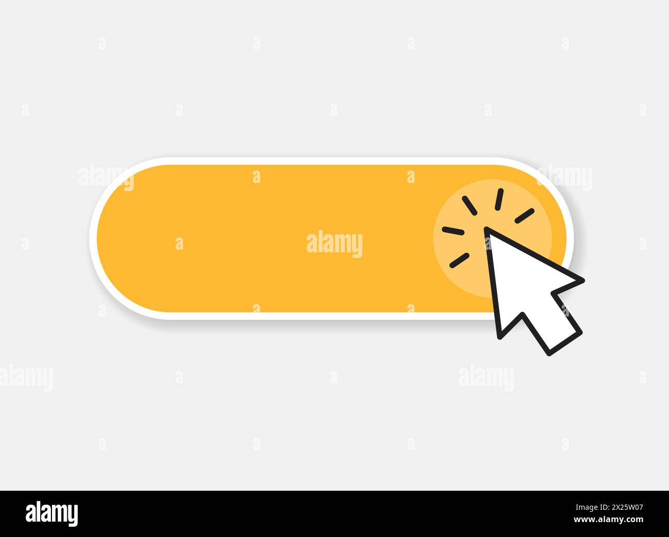 Click here banner icon in flat style. Ecommerce vector illustration on ...