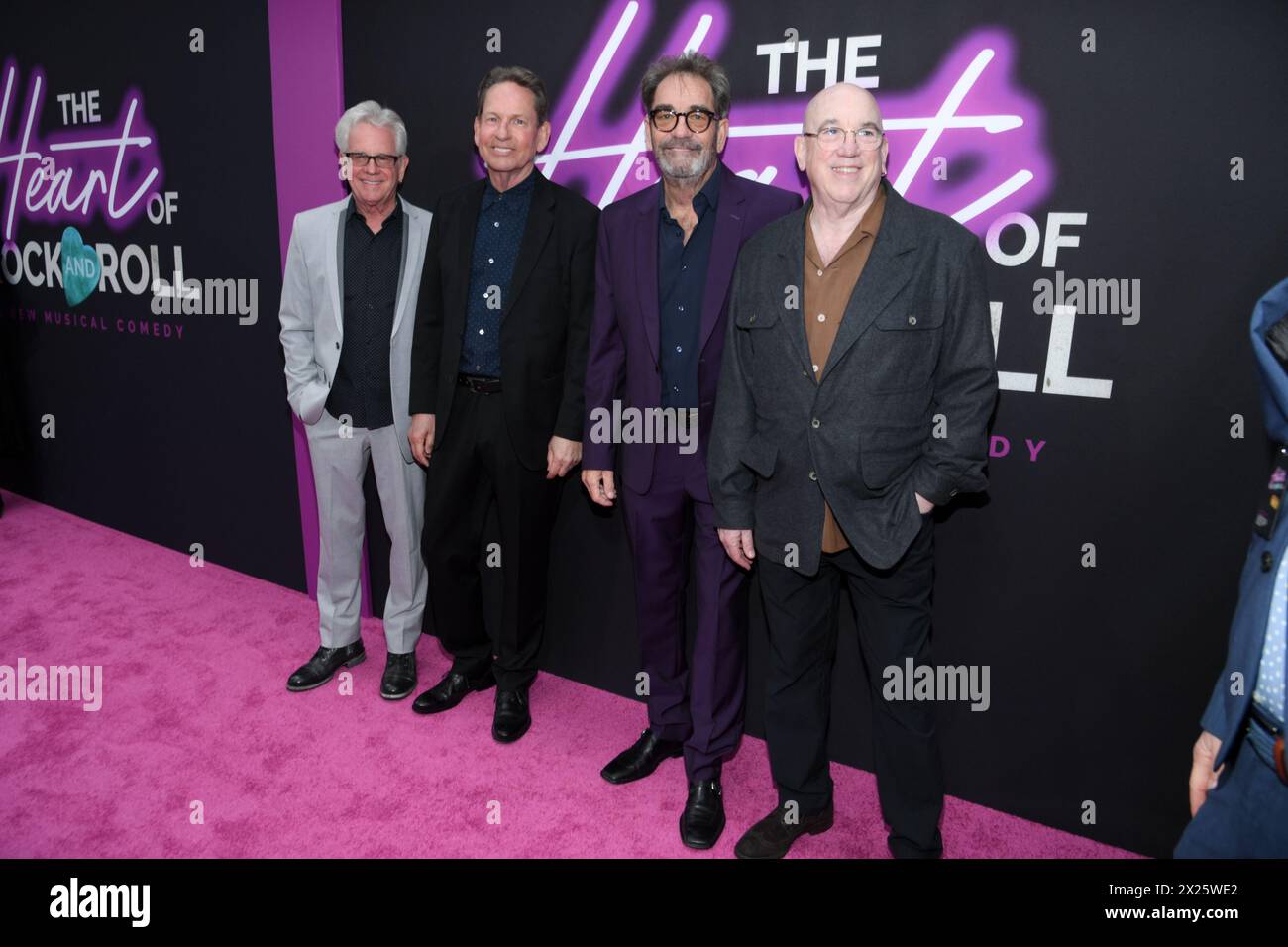 New York, USA. 19th Apr, 2024. Johnny Colla, Bill Gibson, Huey Lewis ...