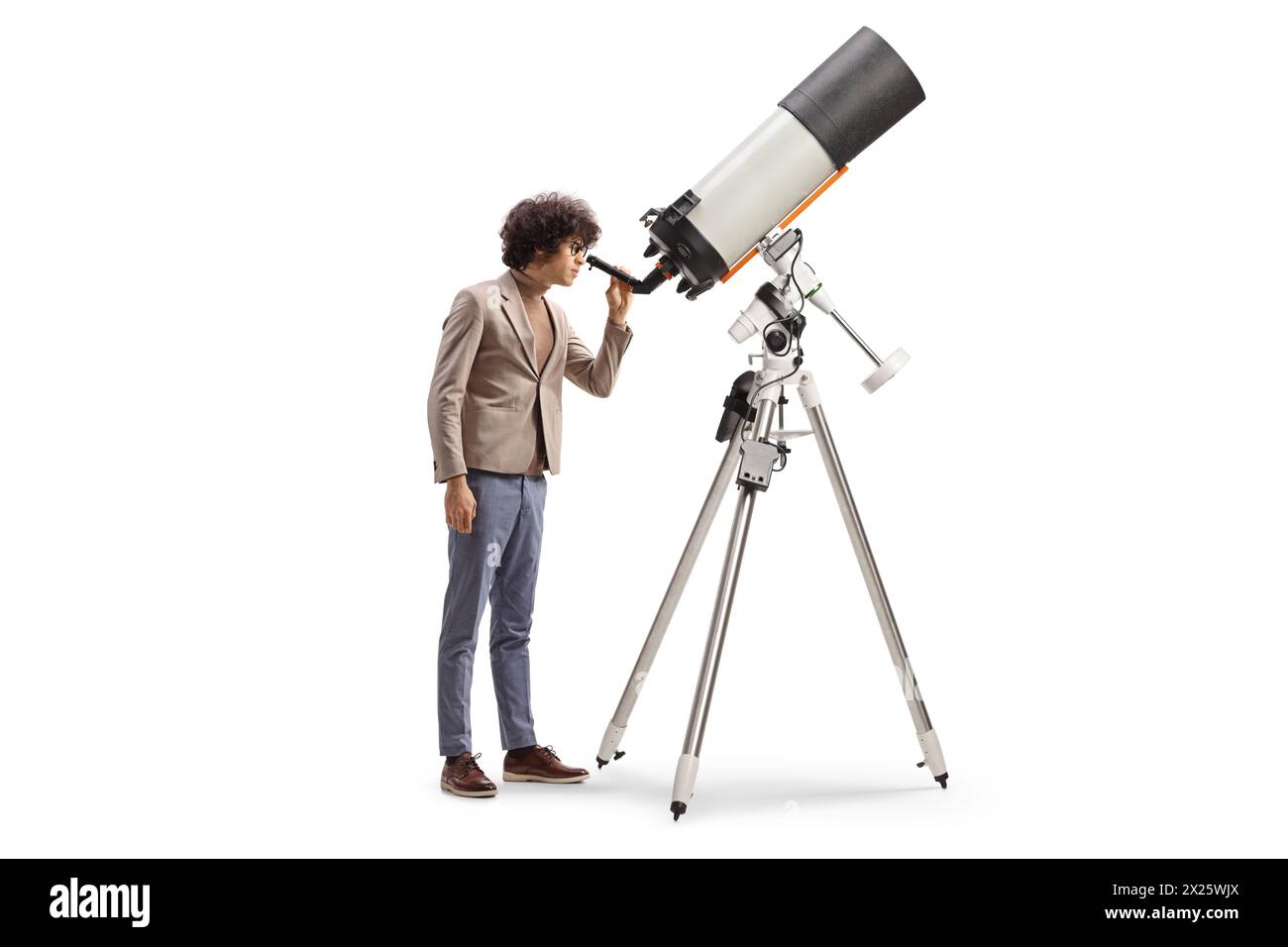 Look at solar eclipse telescope Cut Out Stock Images & Pictures - Alamy