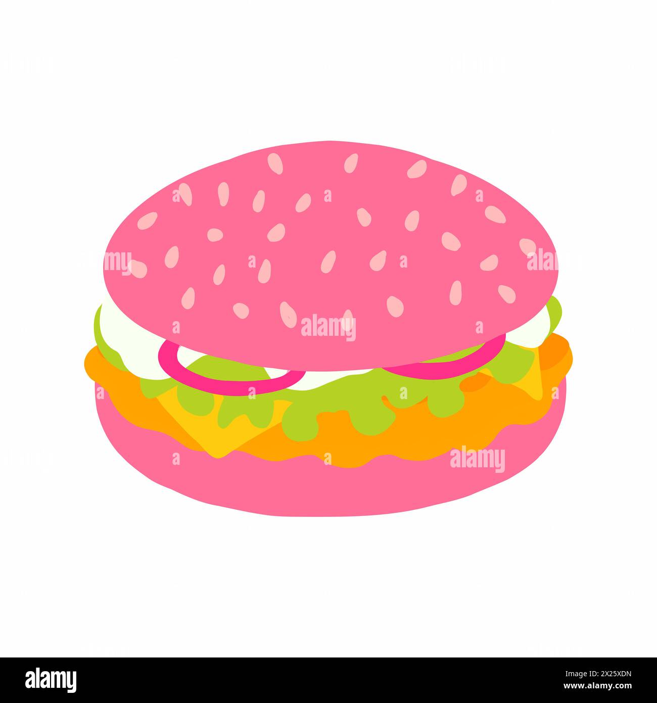 Chicken salad on bun Stock Vector Images - Alamy