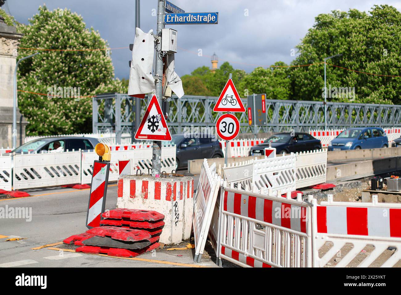 18.04.2024, München, Großbaustelle in der Innenstadt. Der ...