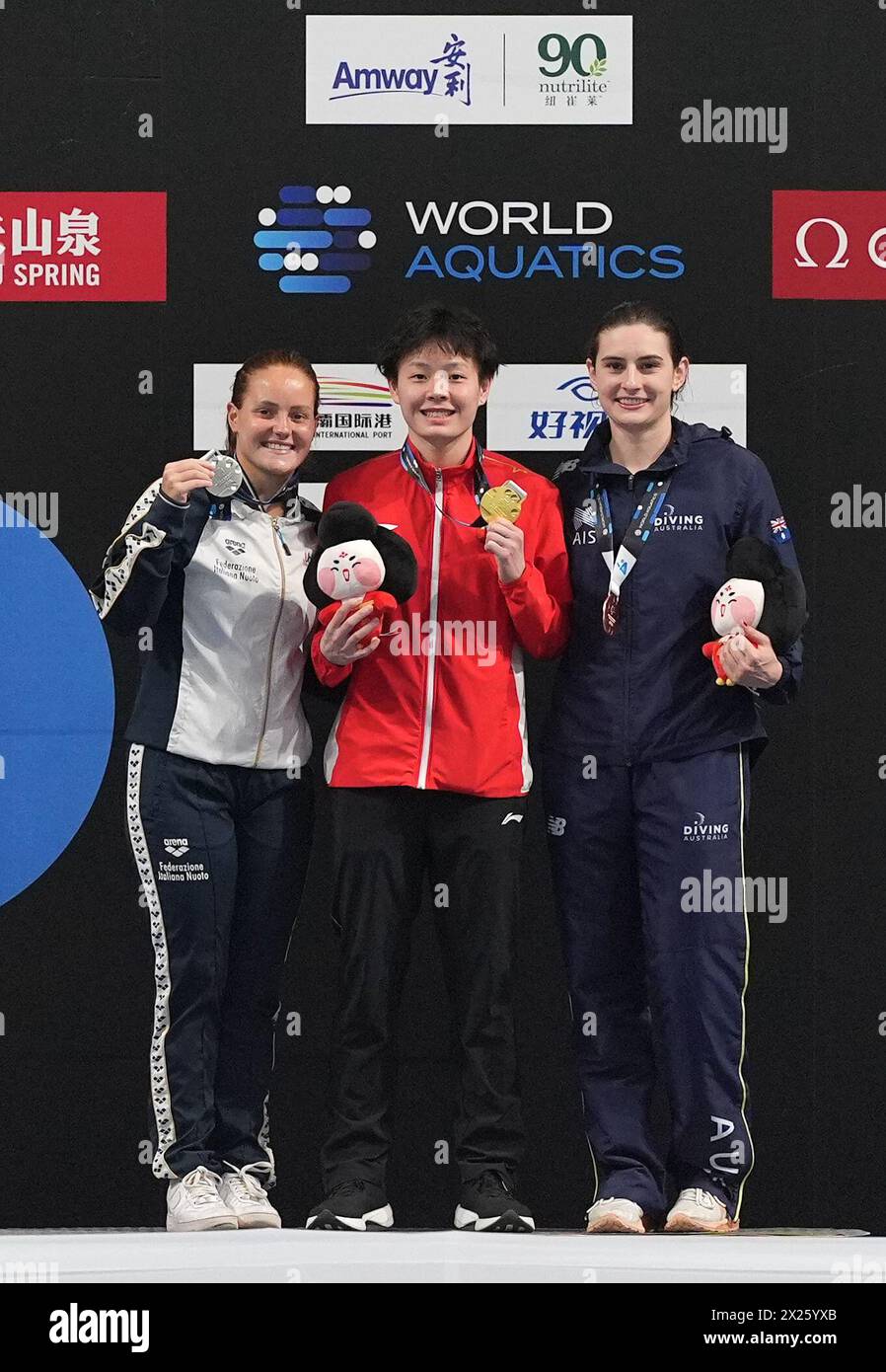 Xi'an, China's Shaanxi Province. 20th Apr, 2024. Gold medalist Chen ...