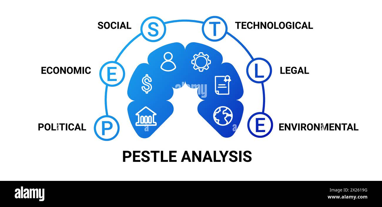 Pestle analysis diagram. Economic marketing with management ...