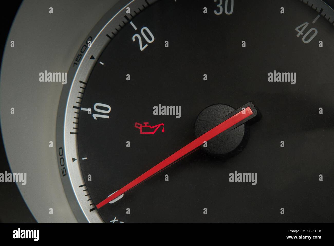 Oil pressure and low oil error light illuminated on dashboard Stock ...